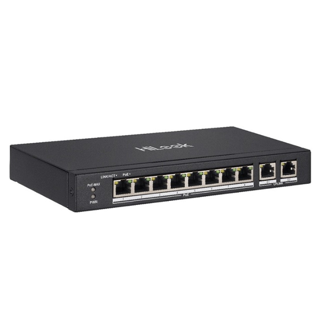 10 портов PoE суич, 8 порта PoE и 2 порта uplink